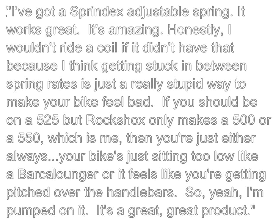 Sprindex - adjust your suspension's coil spring rate